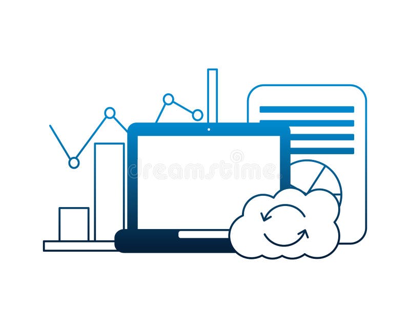 Laptop Cloud Computing Reload Chart Finance Document Stock Illustration ... Laptop Cloud Computing Reload Chart Finance Document Stock Illustration ...