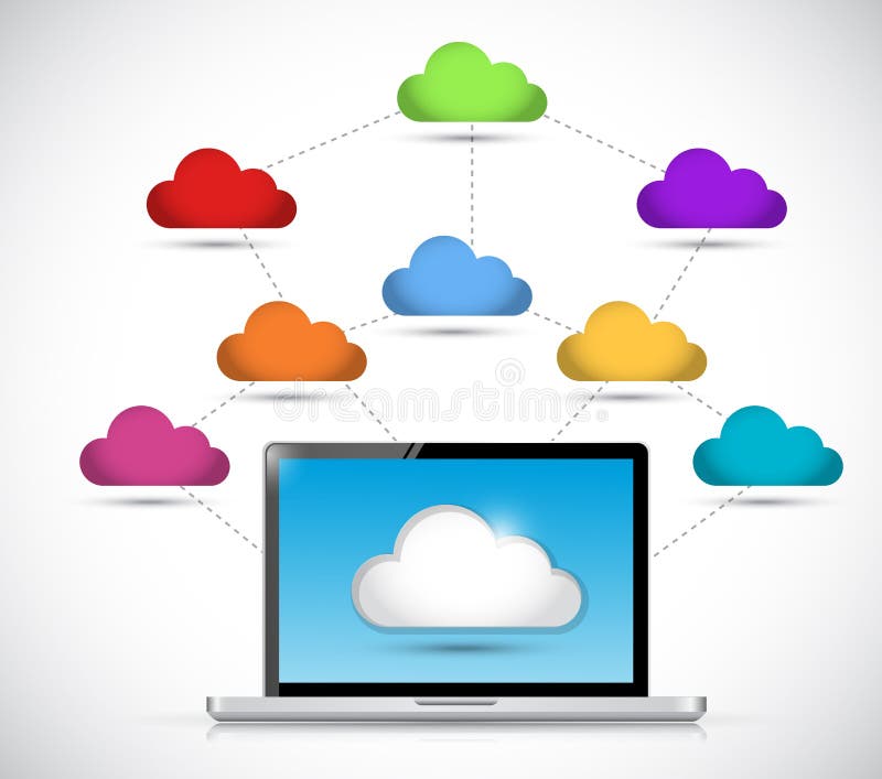 Diagram of Cloud Computing Illustration Design Stock Vector ...