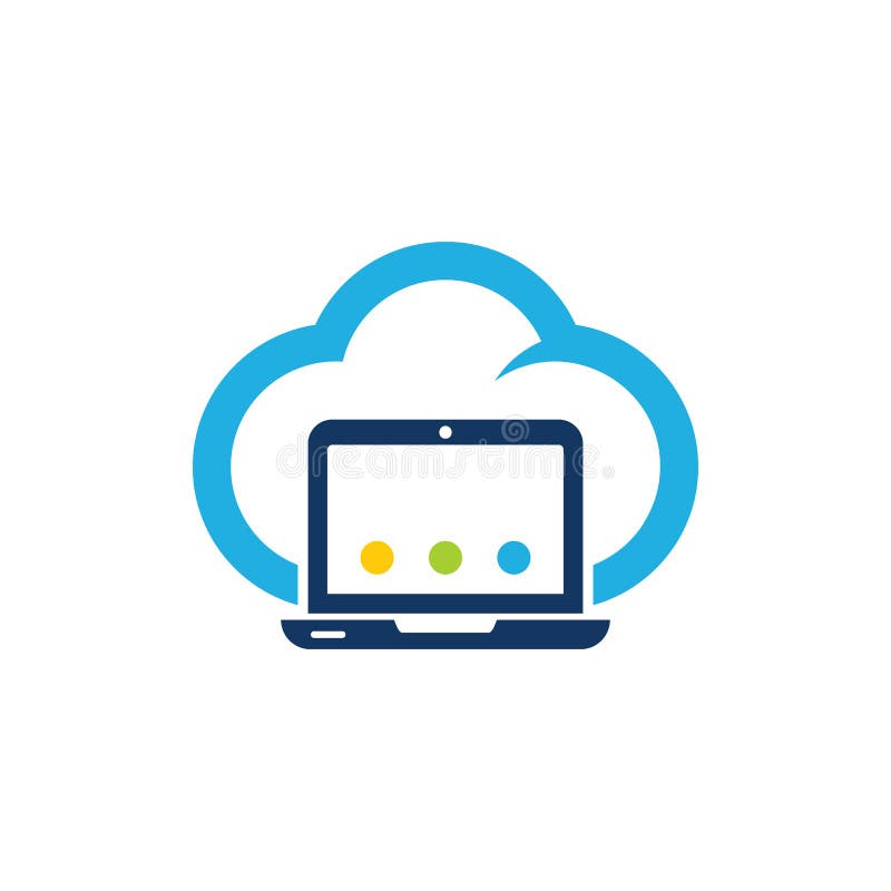 Laptop Cloud Logo Icon Design Stock Vector - Illustration of company ...