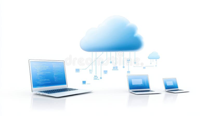 Laptop and Cloud, Seamless Integration for Enhanced Productivity ...