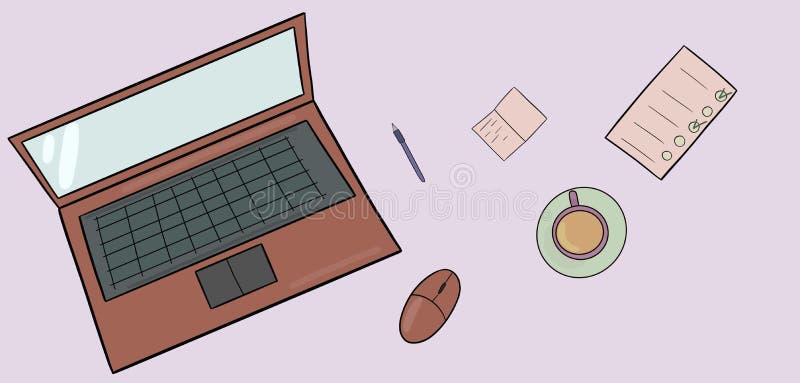 Table with Tools for Success Network and Freelance Stock Image - Image ...