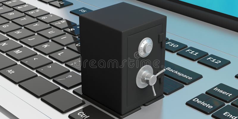 Combination Lock Safe, Isolated, Cutout on a White Background. 3d ...