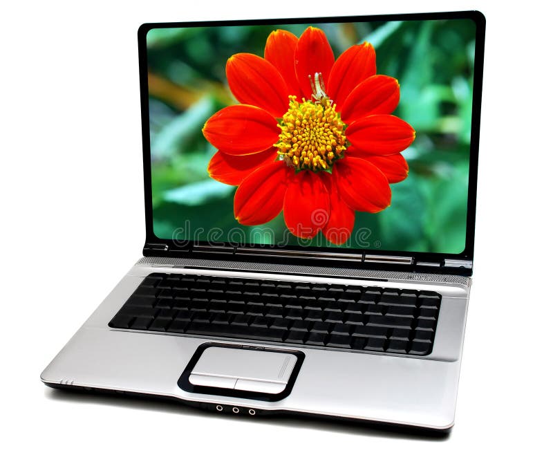 Laptop computer stock photo. Image of hardware, white - 3993308