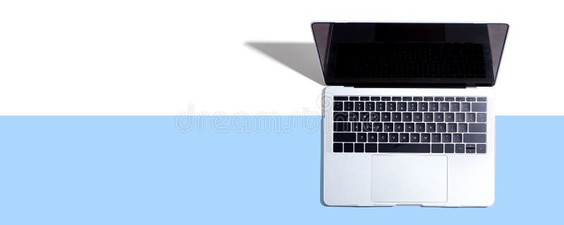 Laptop computer from above stock image. Image of tone - 174992213