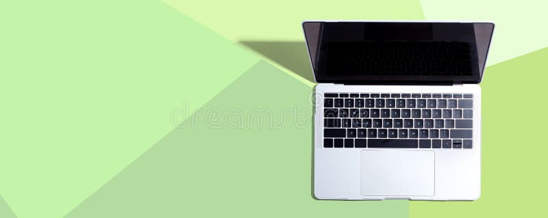 Laptop computer from above stock photo. Image of concept - 175204334