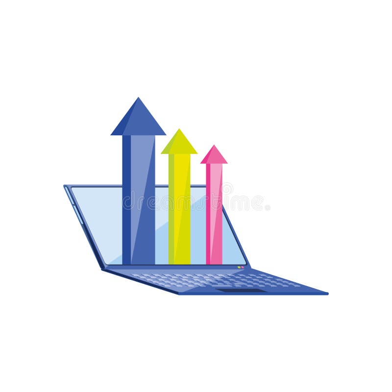 Two Computer with Arrows Line Icon. Computer Exchange Vector ...