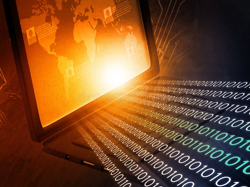 Binary streams stock illustration. Illustration of download - 114486