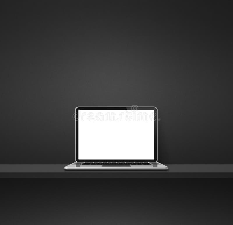 Two Black Laptop Computers Isolated on White Stock Illustration ...
