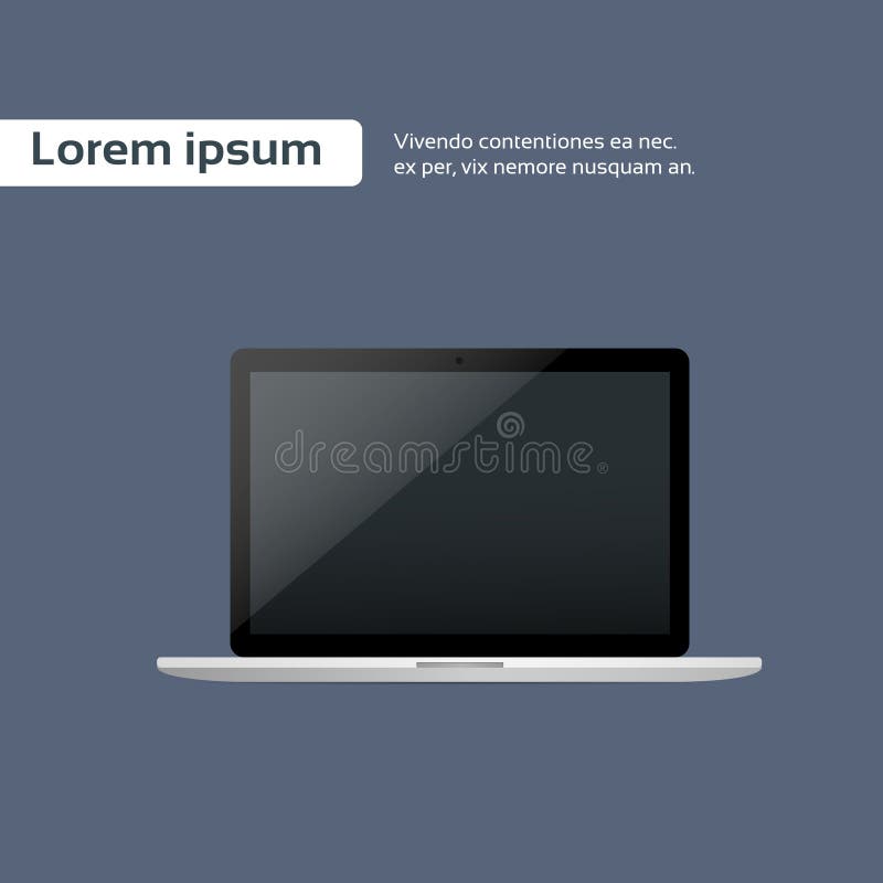 Laptop Computer Blank Empty Screen Vector Stock Vector - Illustration ...