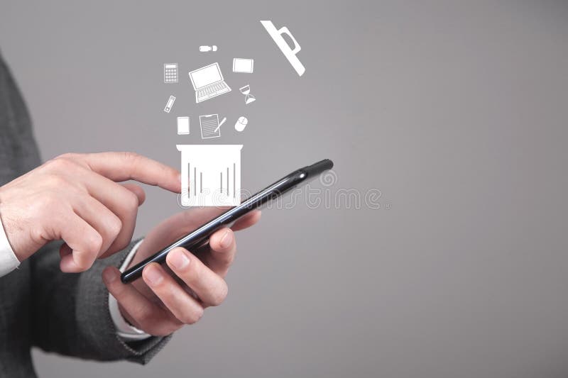 Laptop Computer, Calculator, Document, Phone, Tablet Stock Photo ...