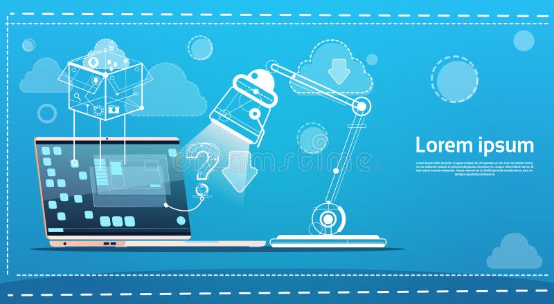 Laptop Computer Chat Social Network Communication Concept Stock Vector ...