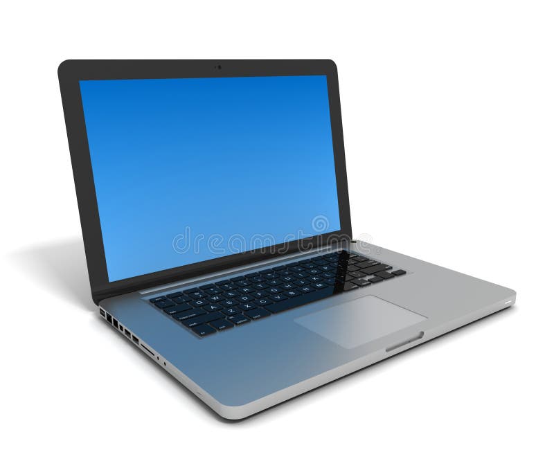 Laptop Computer Single 3d Illustration Stock Illustration ...