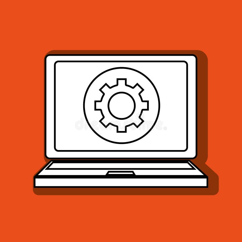 Laptop computer design stock illustration. Illustration of concept ...