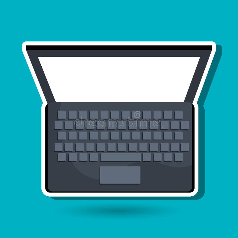 Laptop computer design stock illustration. Illustration of isolated ...
