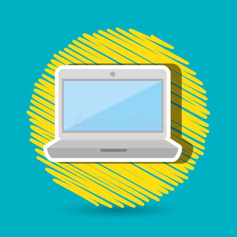 Laptop computer design stock illustration. Illustration of notebook ...