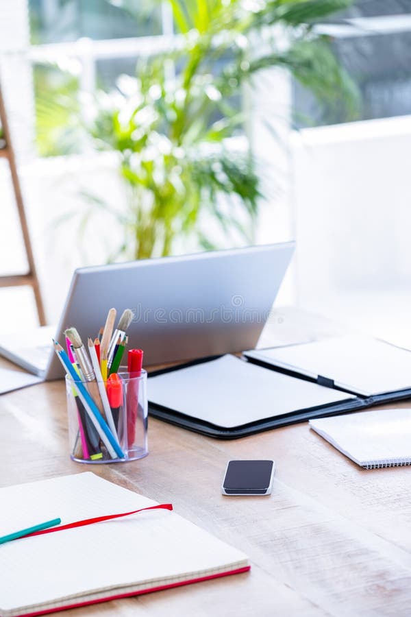 A laptop computer on desk stock image. Image of computer - 54780071