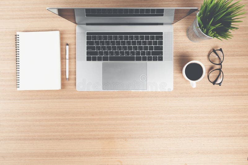 Computer on desk stock image. Image of mouse, communication - 5536449