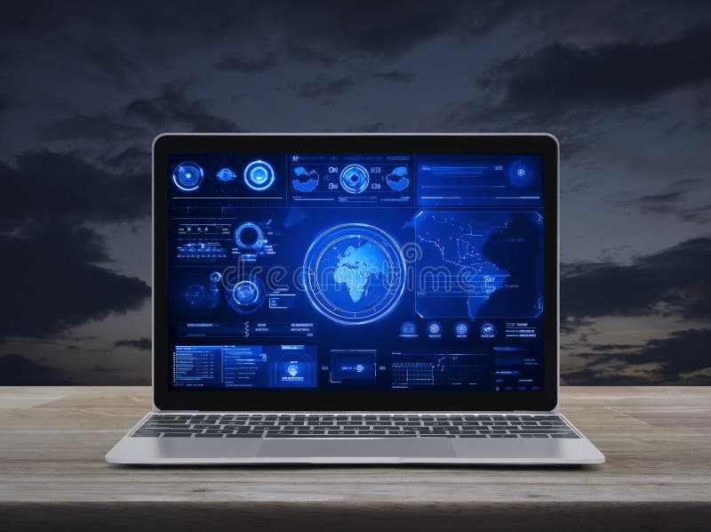 Futuristic User Interface Technology Online Concept, Generative AI ...