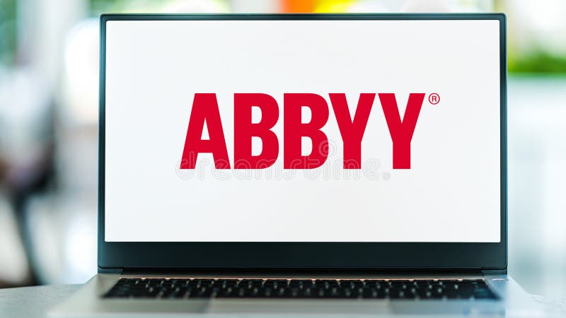 Laptop Computer Displaying Logo of ABBYY Editorial Stock Photo - Image ...
