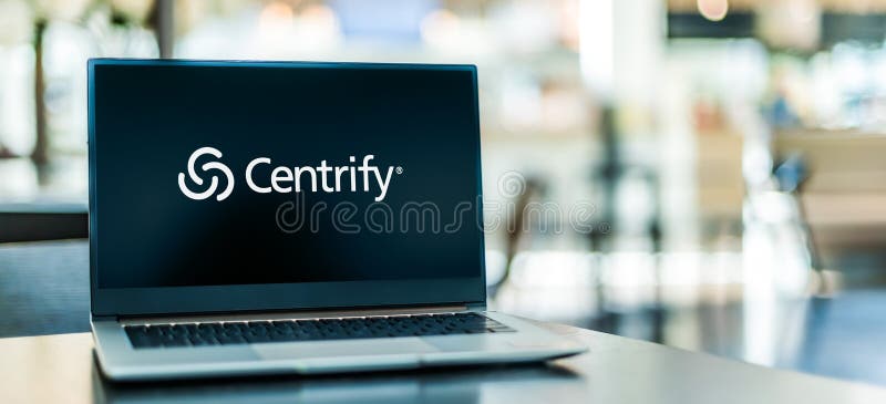 Laptop Computer Displaying Logo of Centrify Editorial Image - Image of ...
