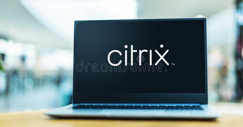 Laptop Computer Displaying Logo of Citrix Systems Editorial Stock Image ...