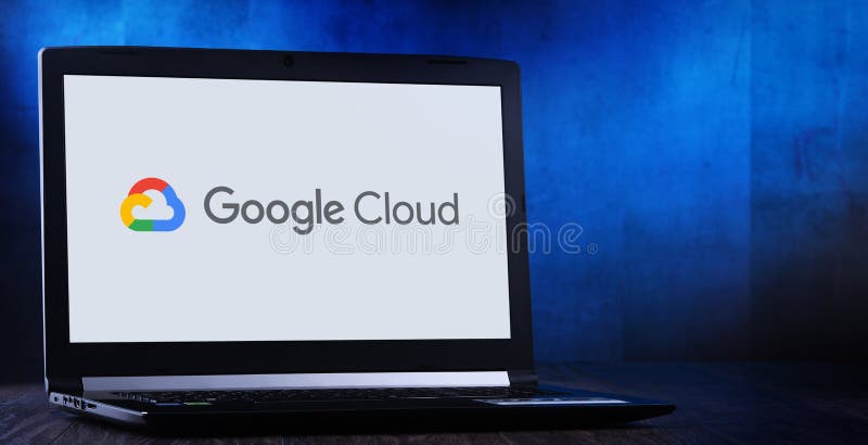 Laptop Computer Displaying Logo of Google Cloud Platform Editorial ...