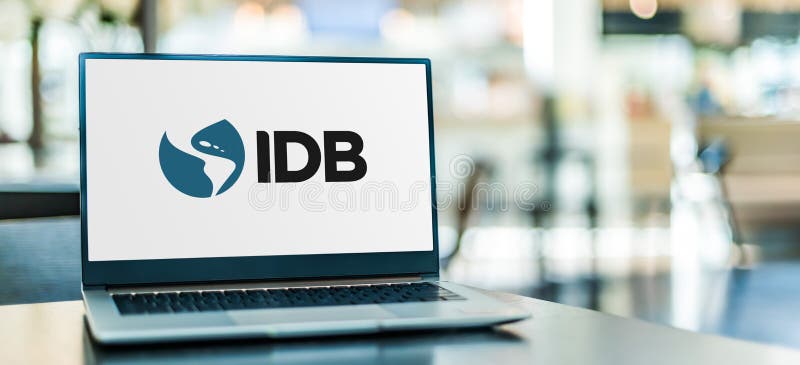 Laptop Computer Displaying Logo of IDB Editorial Image - Image of ...