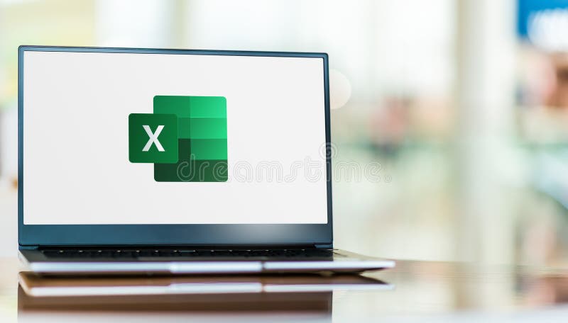 Laptop Computer Displaying Logo Microsoft Excel Stock Photos - Free ...