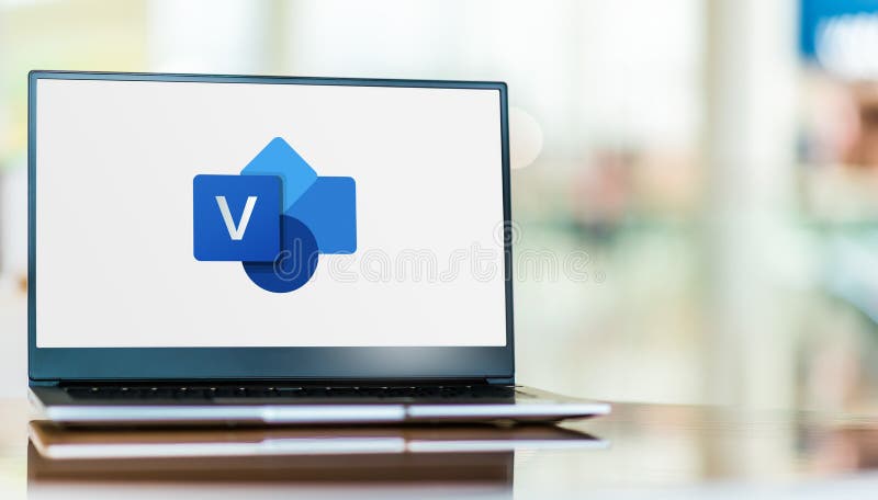 Microsoft Visio logo editorial image. Image of computer - 119341895