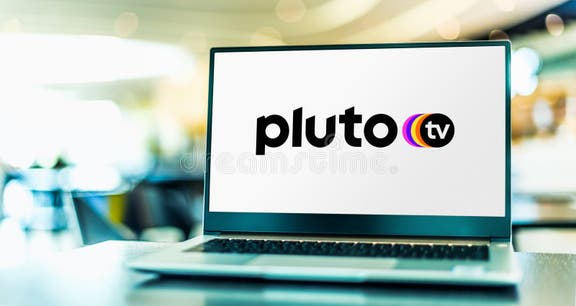 Laptop Computer Displaying Logo of Pluto TV Editorial Image - Image of ...