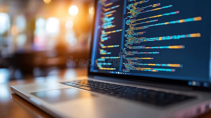 Laptop Computer Displaying Programming Code, Software Development and ... Laptop Computer Displaying Programming Code, Software Development and ...