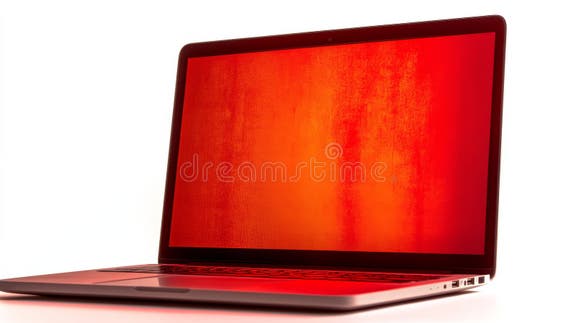 Laptop Computer Displaying a Red Screen, Troubleshooting Common Errors ...