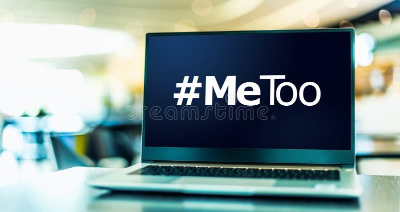 Laptop Computer Displaying the Sign of MeToo Movement Stock Photo ...