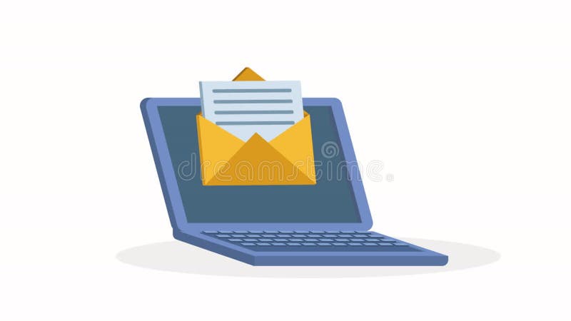 Laptop Computer with Email Animation Stock Footage - Video of video ...