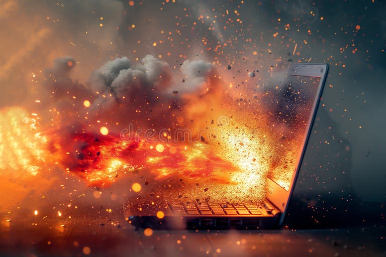 Overheating Laptop Stock Illustrations – 370 Overheating Laptop Stock ...