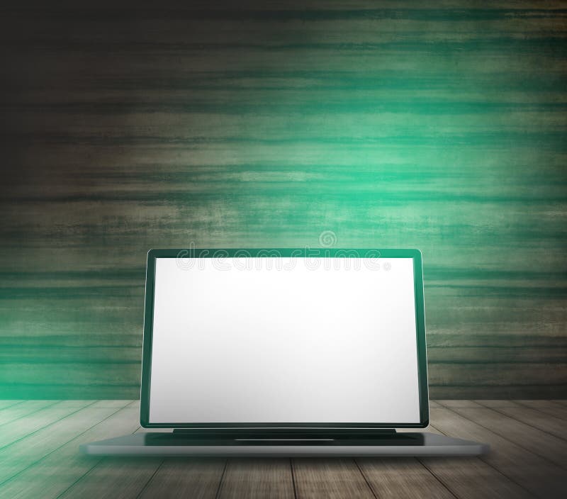 Laptop Computer Graphic stock illustration. Illustration of online ...