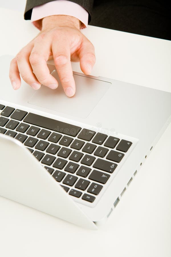 Laptop Computer And Hand Picture. Image: 9454576