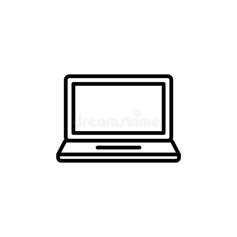 Laptop Computer Icon Ideal for Work and Technology Stock Vector ...