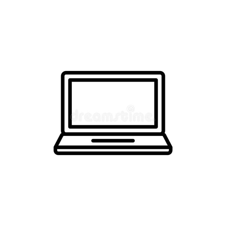 Laptop Computer Icon Ideal for Work and Technology Stock Vector ...