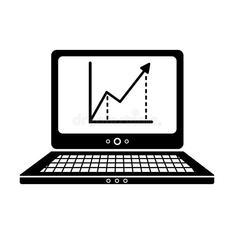 Laptop computer icon image stock vector. Illustration of button - 108056357