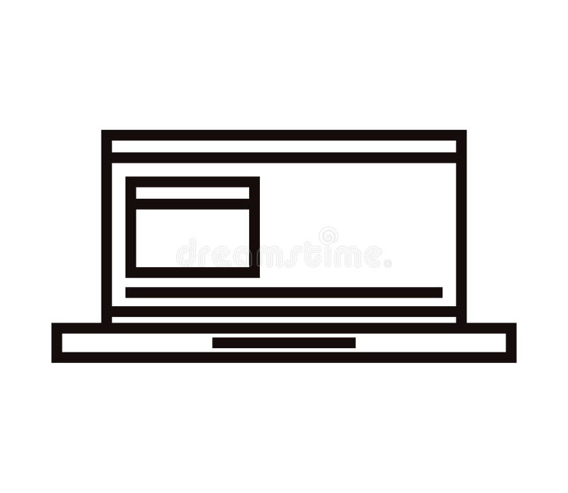 Laptop computer icon stock vector. Illustration of line - 272032313