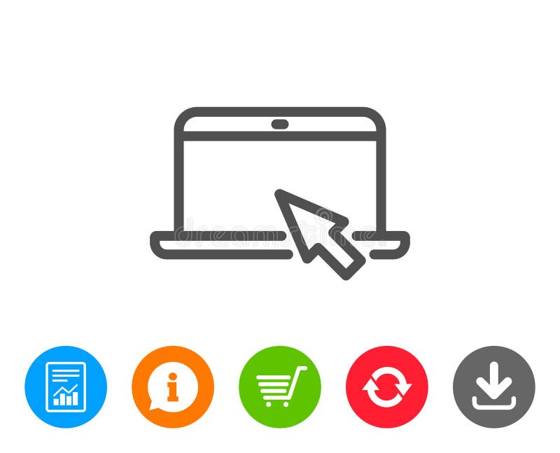 Laptop Computer Icon. Notebook Sign. Stock Vector - Illustration of ...