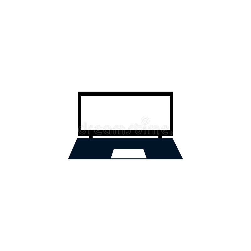 Laptop Computer Icon. Portable Device Symbol. Digital Screen Vector ...