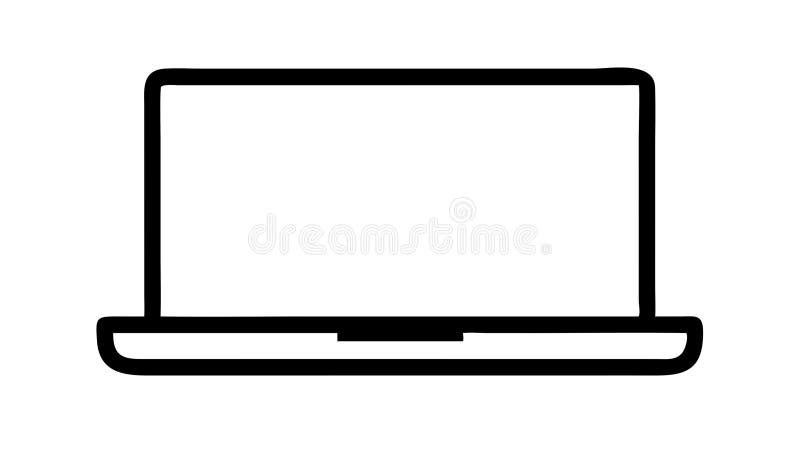 Laptop Computer Icon, Representing Work, Technology, and Digital ...