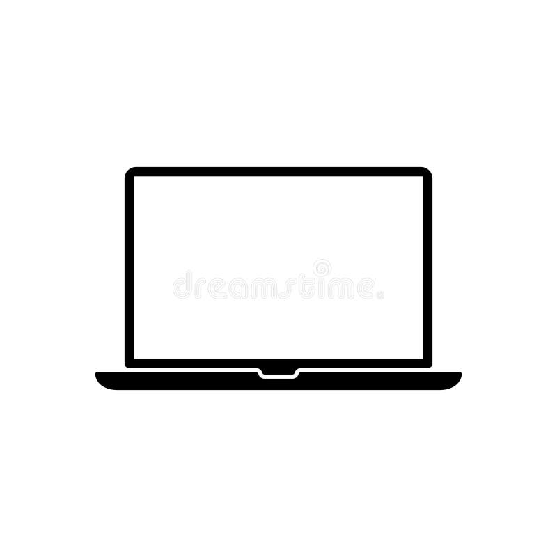 Laptop Computer Icon in Trendy Style. Notebook Sign Symbol Stock ...