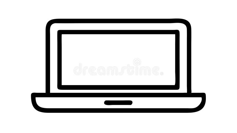 Laptop Computer Icon Vector Graphic Illustration, Portable Device ...