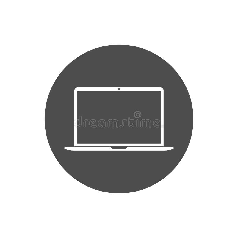 Laptop Computer Icon. Vector Illustration, Flat Design Stock ...