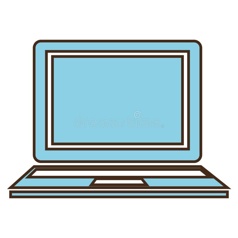 Laptop Computer Isolated Icon Stock Vector - Illustration of isolated ...