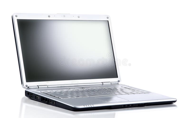 Laptop Computer Isolated on White Stock Image - Image of beautiful ...
