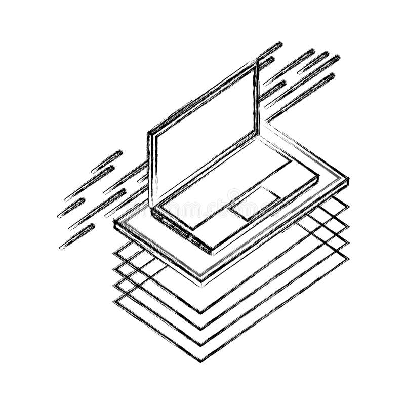 Laptop Computer Isometric Device Digital Technology Stock Illustration ...